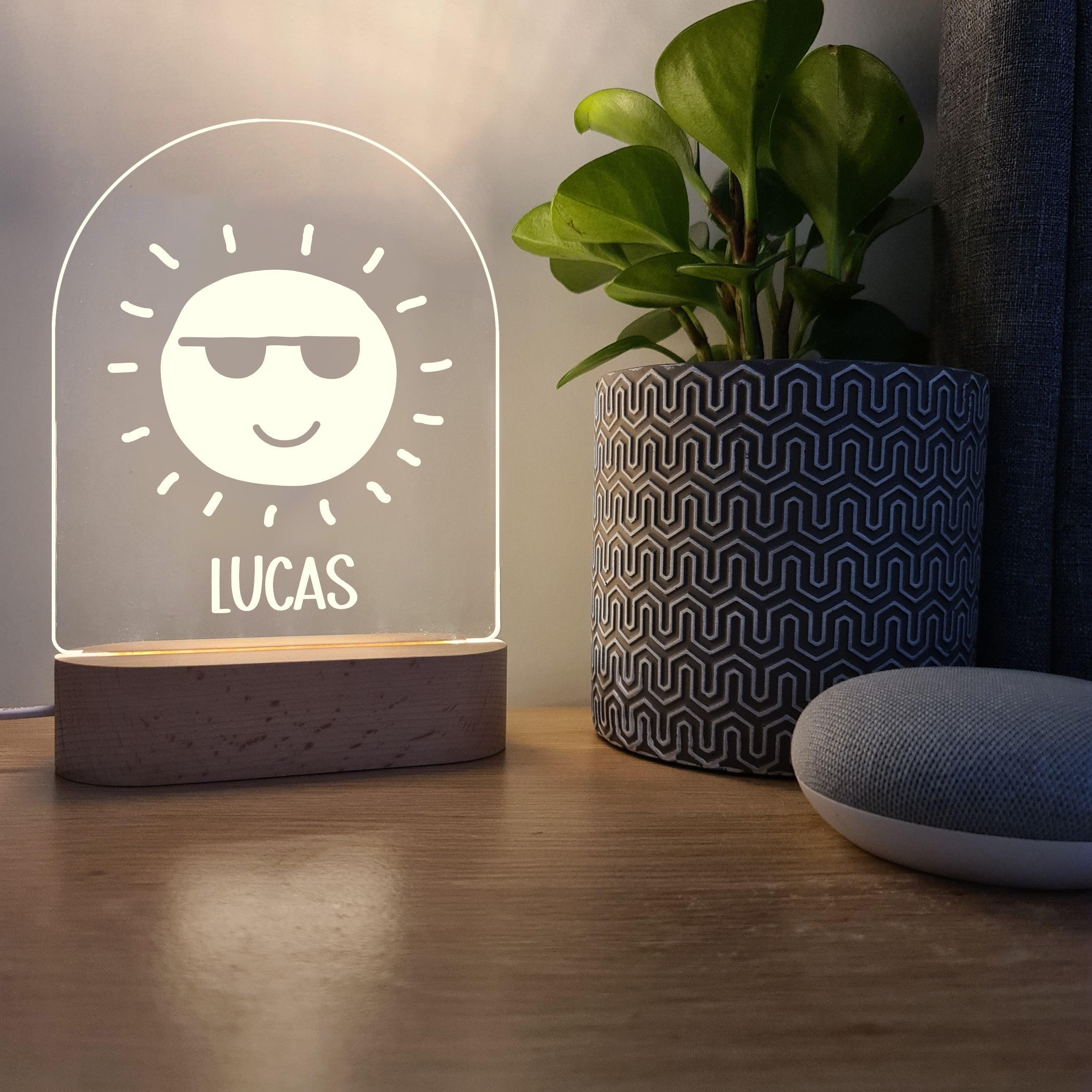 Personalised Night Light 🌙 - Sunny Shades – The Willow Corner